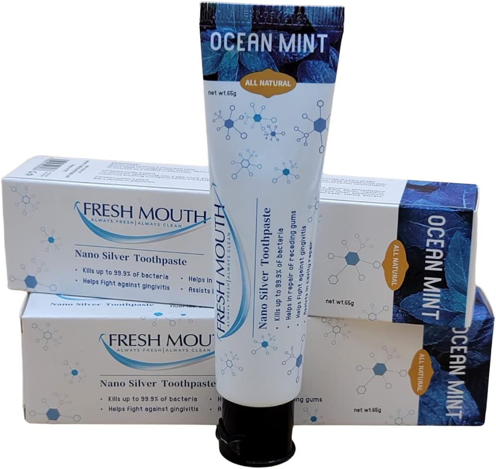 Fresh Mouth Ocean Mint Nano Silver Toothpaste 2 Pack – Richardson ...